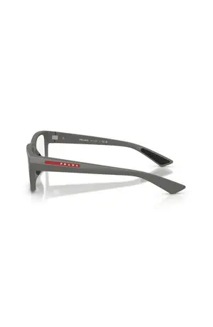 Prada 56mm Rectangle Optical Glasses - Grey