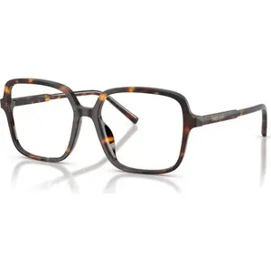 Dolce & Gabbana 55mm Square Optical Glasses - Tortoise