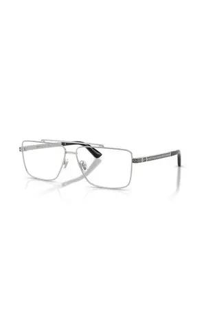 Versace 58mm Rectangle Optical Glasses - Silver