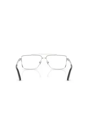 Versace 58mm Rectangle Optical Glasses - Silver