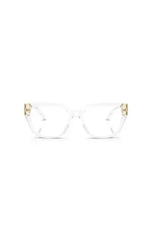 Versace 54mm Square Optical Glasses - Transparent