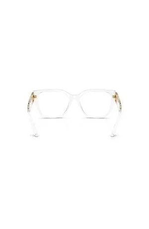 Versace 54mm Square Optical Glasses - Transparent