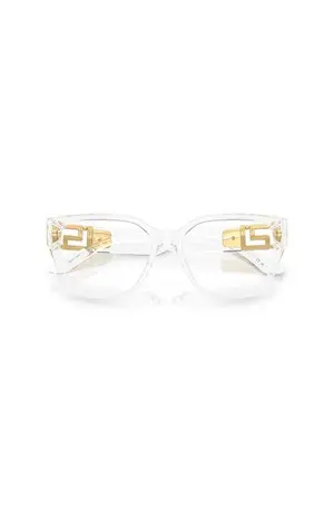 Versace 54mm Square Optical Glasses - Transparent