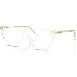 Dolce & Gabbana 53mm Cat Eye Optical Glasses - Transparent
