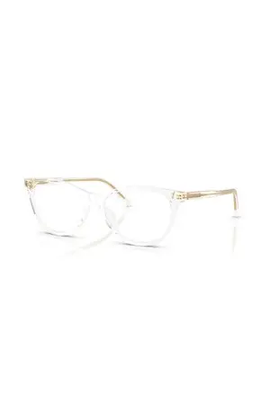 Dolce & Gabbana 53mm Cat Eye Optical Glasses - Transparent
