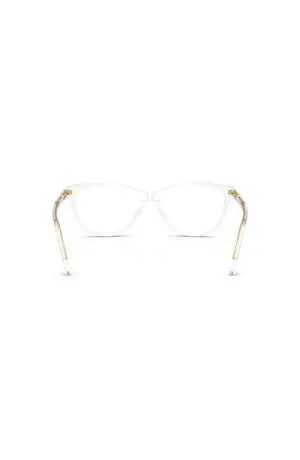 Dolce & Gabbana 53mm Cat Eye Optical Glasses - Transparent