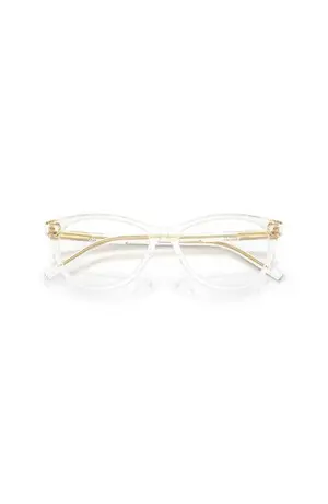 Dolce & Gabbana 53mm Cat Eye Optical Glasses - Transparent