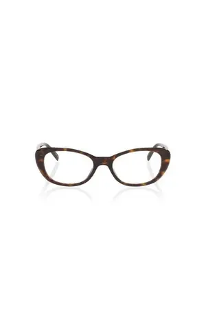 Saint Laurent 52mm Cat Eye Optical Glasses - Tortoise