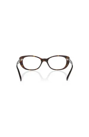 Saint Laurent 52mm Cat Eye Optical Glasses - Tortoise
