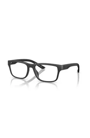 Emporio Armani 54mm Rectangle Optical Glasses - Black