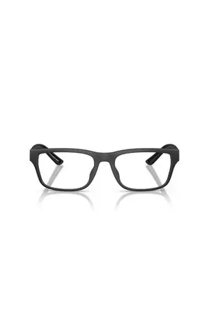 Emporio Armani Rectangle Full Rim Eyeglasses - Black