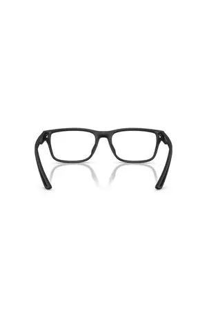 Emporio Armani Rectangle Full Rim Eyeglasses - Black