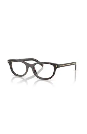 Prada 50mm Oval Optical Glasses - Tortoise