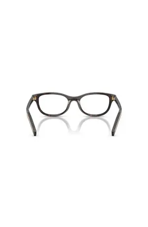 Prada 50mm Oval Optical Glasses - Tortoise