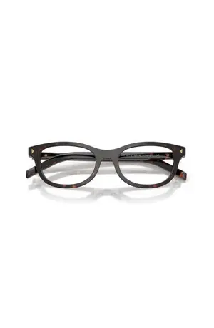 Prada 50mm Oval Optical Glasses - Tortoise