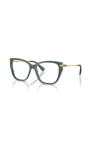 SWAROVSKI 53mm Cat Eye Optical Glasses - Green