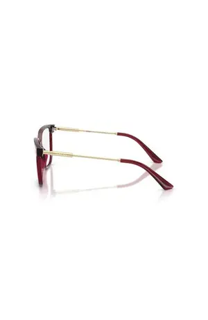 Versace 53mm Square Optical Glasses - Red