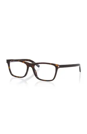 Saint Laurent 58mm Rectangle Optical Glasses - Tortoise