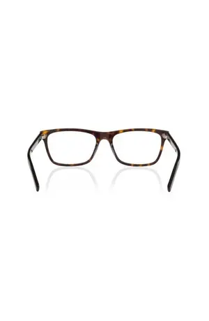 Saint Laurent 58mm Rectangle Optical Glasses - Tortoise
