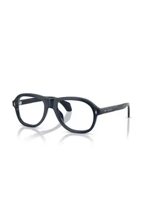 Moncler 55mm Rectangle Optical Glasses - Blue