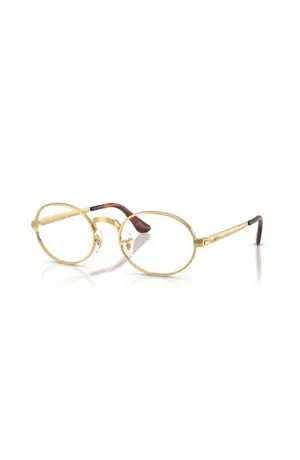 Ray-ban 54mm Oval Optical Glasses - Gold