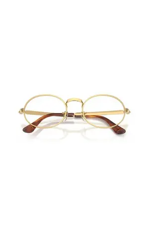 Ray-ban Oval Optical Glasses - Gold