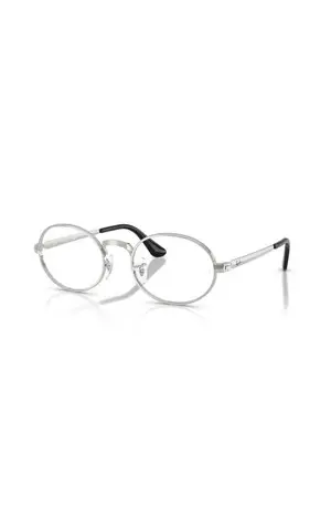 Ray-ban 54mm Oval Optical Glasses - Silver