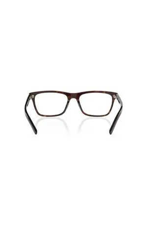 Saint Laurent 56mm Rectangle Optical Glasses - Tortoise
