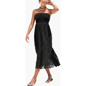 LASCANA Convertible Lace Midi Dress/maxi Skirt - Black