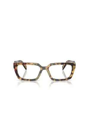 Prada 53mm Rectangle Optical Glasses - Tortoise