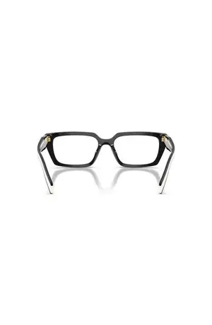 Prada 55mm Rectangle Optical Glasses - Black