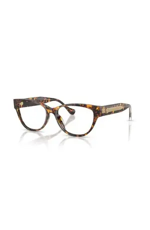 Versace 52mm Cat Eye Optical Glasses Tortoise