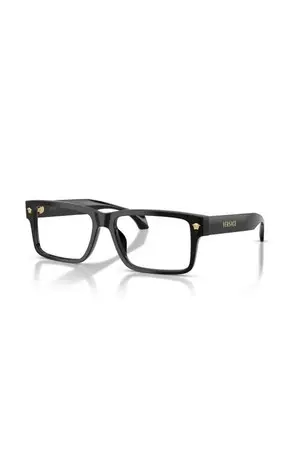 Versace 54mm Rectangle Optical Glasses - Black