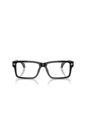 Versace 54mm Rectangle Optical Glasses - Black