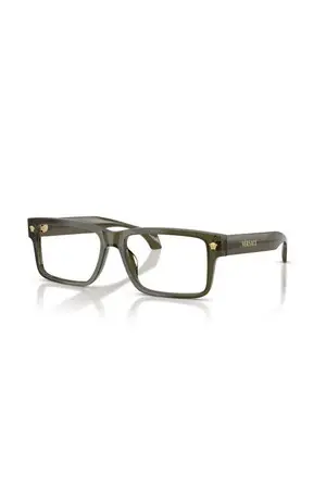 Versace 54mm Rectangle Optical Glasses Green