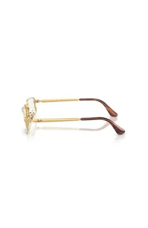 Ray-ban Rectangle Full Rim Eyeglasses - Gold