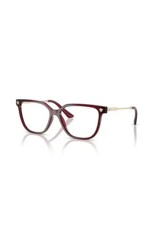 Versace 55mm Square Optical Glasses - Red
