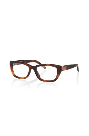 Saint Laurent 55mm Cat Eye Optical Glasses - Tortoise