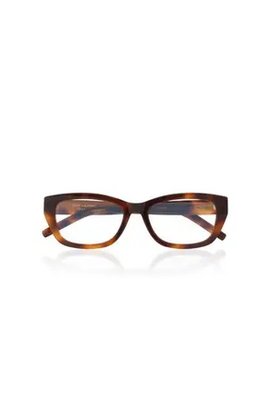 Saint Laurent 55mm Cat Eye Optical Glasses - Tortoise