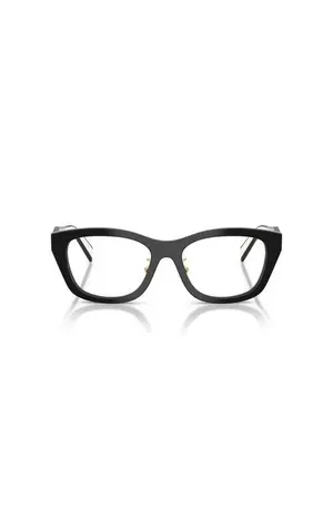 Prada Irregular Cat-eye Full Rim Acetate Eyeglasses - Black