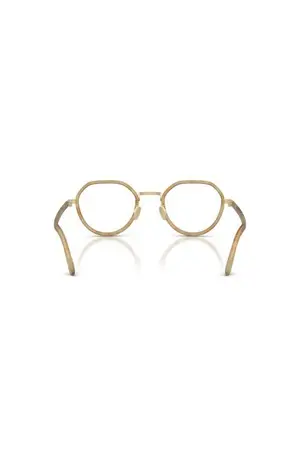 Giorgio Armani Round Metal Eyeglasses - Brown