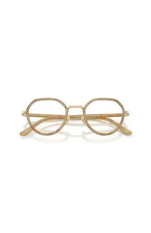 Giorgio Armani Round Metal Eyeglasses - Brown