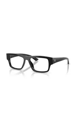 FERRARI 54mm Rectangle Optical Glasses - Black