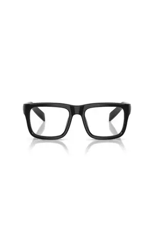 Prada 52mm Rectangle Optical Glasses - Black