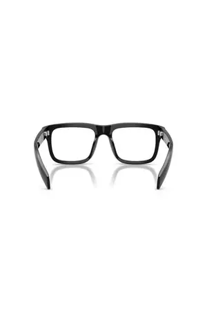 Prada 52mm Rectangle Optical Glasses - Black