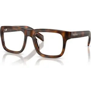 Prada 52mm Rectangle Optical Glasses - Tortoise