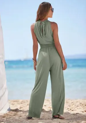 LASCANA Halter Neck Wide Leg Jumpsuit