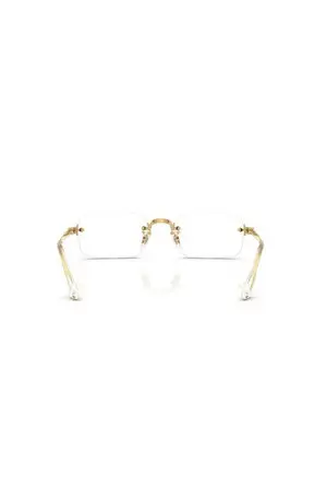 Ray-ban 54mm Rectangle Optical Glasses - Gold