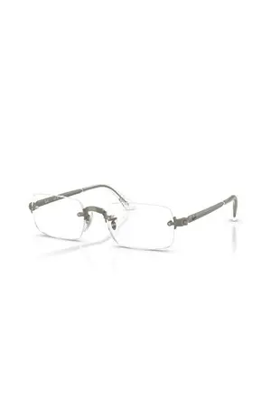 Ray-ban 54mm Rectangle Optical Glasses - Grey