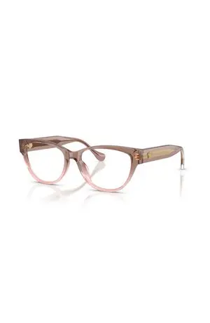 Versace 54mm Cat Eye Optical Glasses - Tortoise
